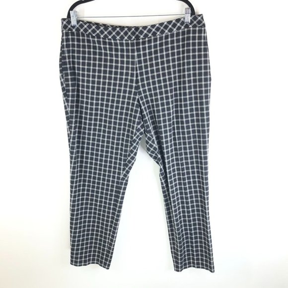 J. Jill | Pants & Jumpsuits | Jjill Black White Plaid Diamond Print ...